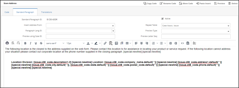 Creating a Paragraph Using the Editor